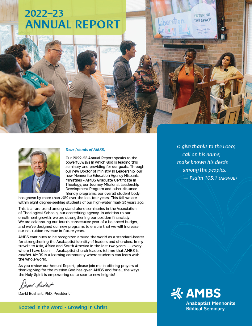 AMBS Annual Report | Anabaptist Mennonite Biblical Seminary